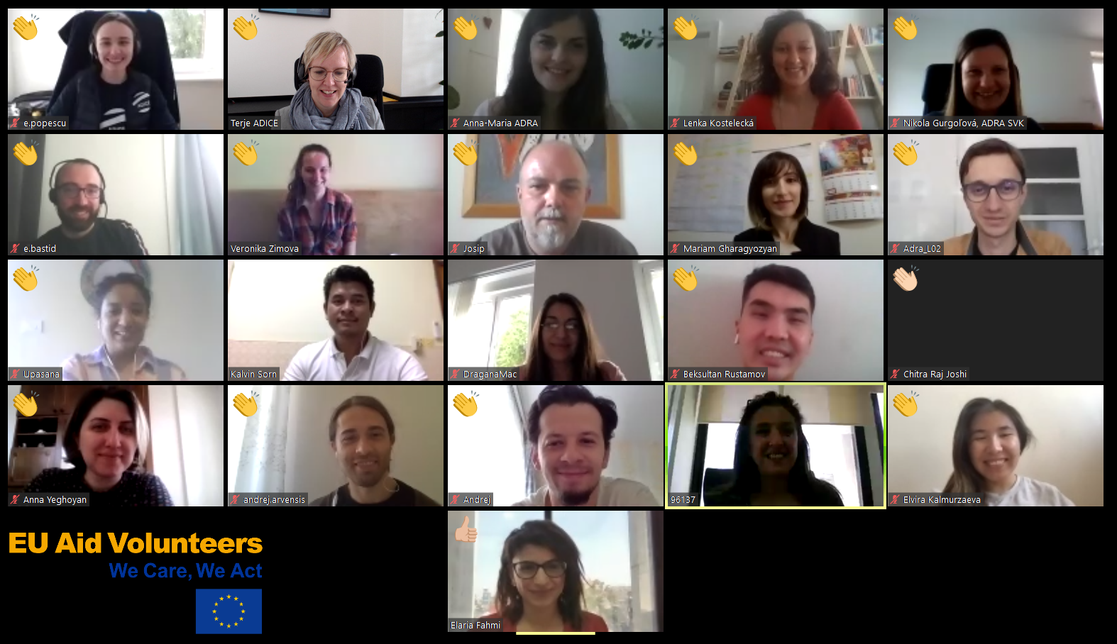 En route pour la certification EU Aid Volunteers - ADICE